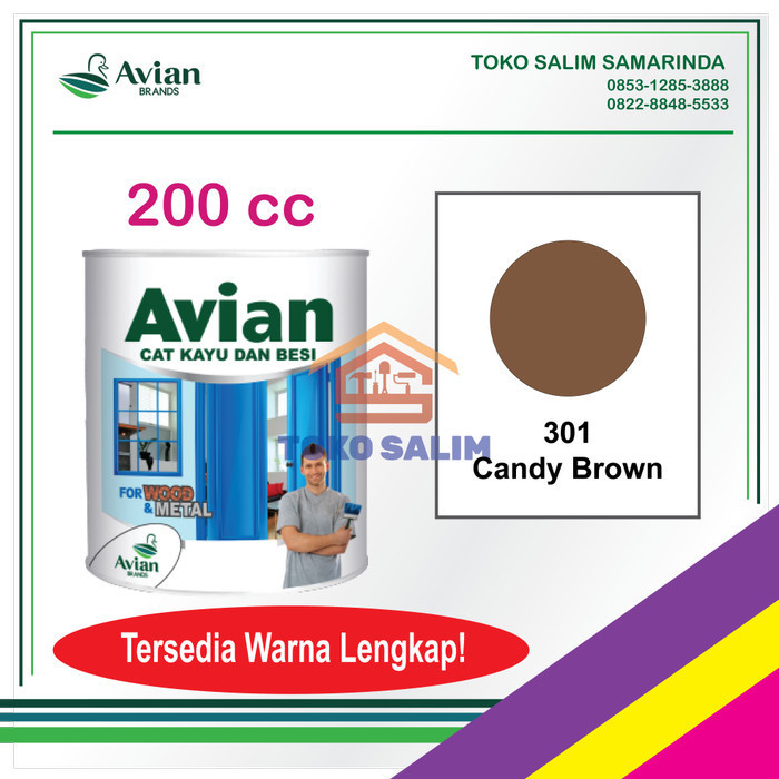 Jual paling diminati] Cat Minyak Kayu dan Besi 200cc AVIAN Warna ...