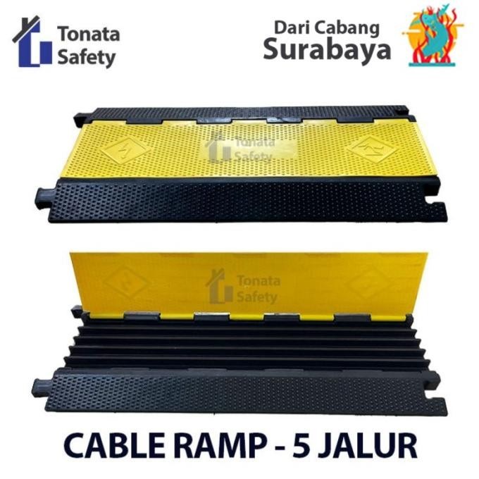Jual POLISI TIDUR PELINDUNG KABEL / SPEED BUMP CABLE RAMP PROTECTOR 5 LINE | Shopee Indonesia