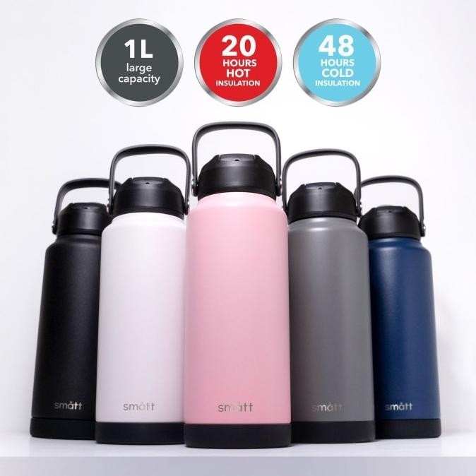 Jual Smatt Double Insulation Bottle Termos 1 Liter Tumbler Stainless ...