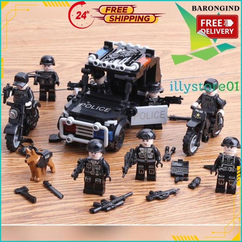 Jual MAINAN POLISI LENGKAP + SENJATA ACTION FIGURE POLICE SWAT ARMY ...