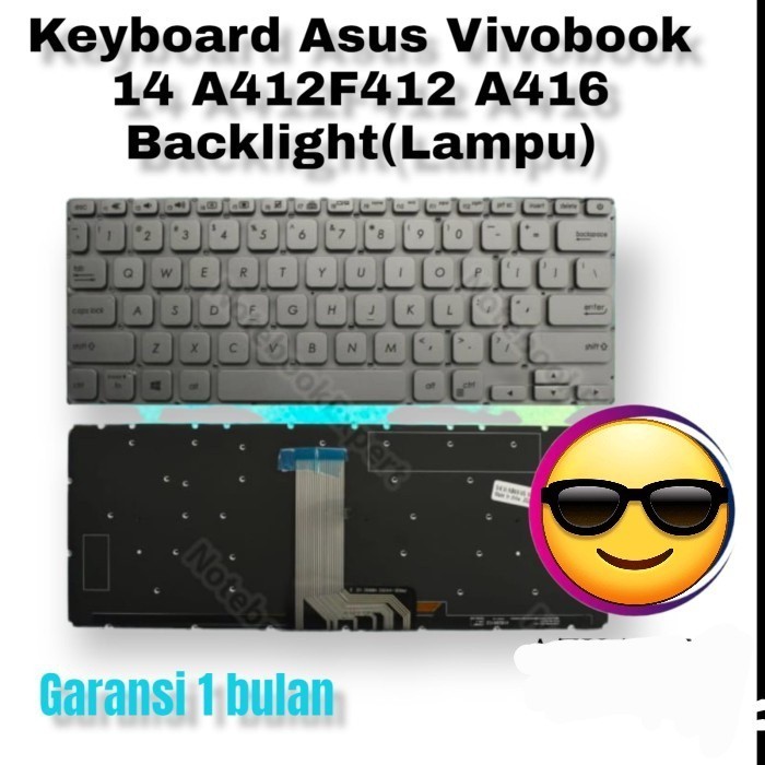 Jual KEYBOARD ASUS VIVOBOOK 14 A412 A412D A412F A412U A412UA A412FA Silver | Shopee Indonesia
