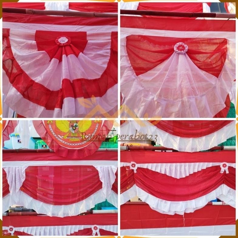 Jual GH Bendera Background / Backdrop Merah Putih Polos Garuda 5 - 10 ...