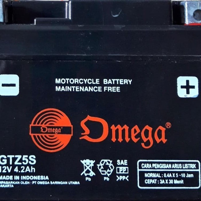 Jual Aki Kering Motor Honda Beat, Vario Gtz5S Omega Garansi 1 Bulan ...