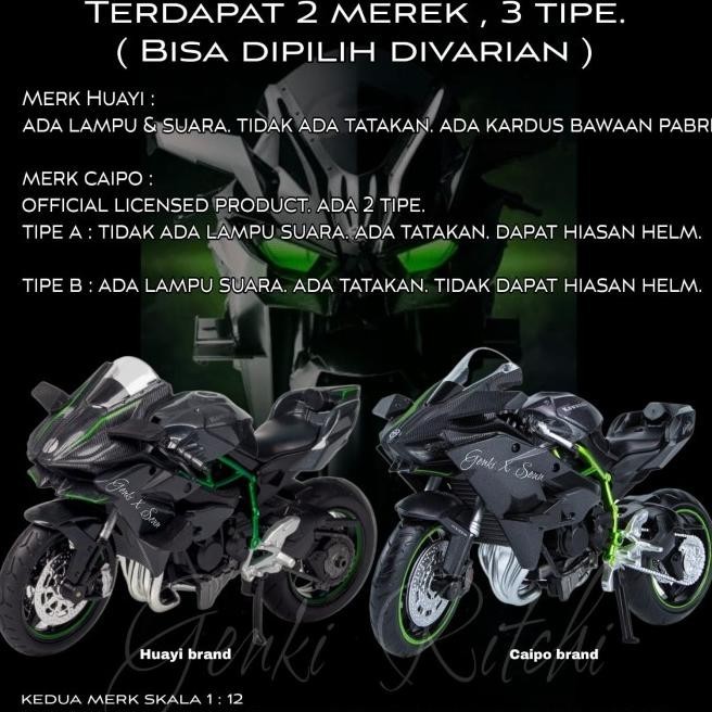 Jual Diecast Super Bike Kawasaki Ninja H2R Skala 1:12 Diecast Sepeda Motor Tokonisaya | Shopee ...