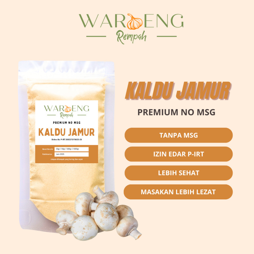 Jual Kaldu Jamur No MSG / Waroeng Rempah Murah | Shopee Indonesia