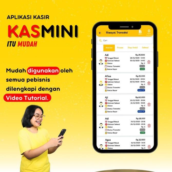 Jual Aplikasi Kasir Android Pencetak Struk Laundry - KASMINI LAUNDRY ...