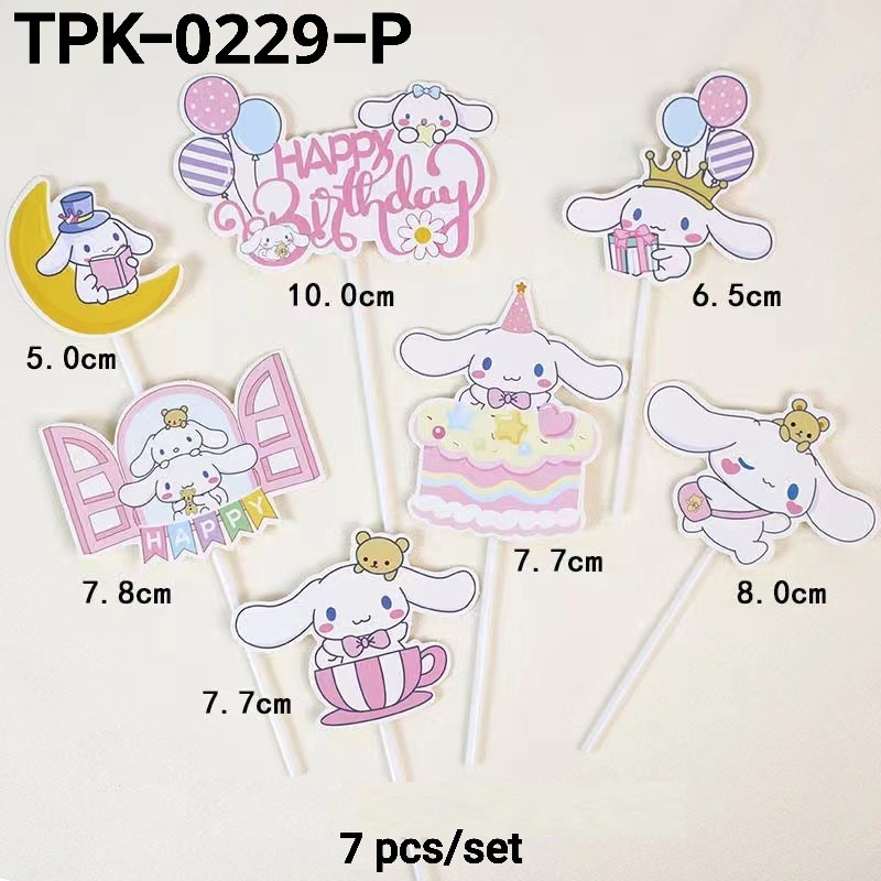 Jual GR-TPK-0229 GR 2 Cake topper pompompurin melody Kuromi cinnamon ...