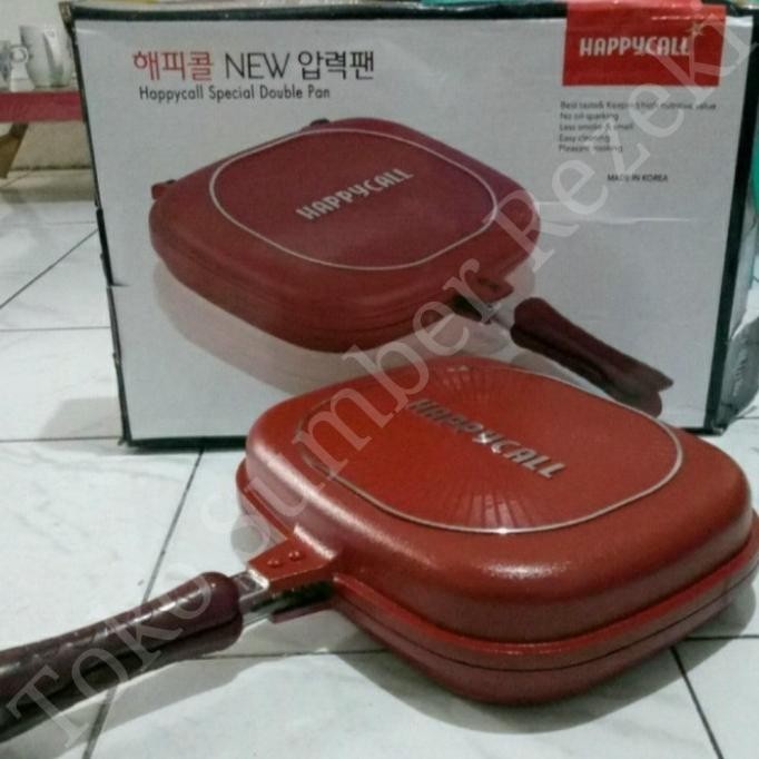 Jual [Ready Stock] Panci Happy Call Double Pan Grill Teflon Kulit Jeruk ...