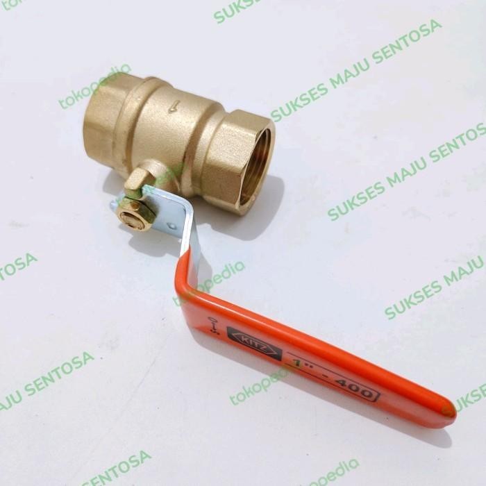 Jual BALL VALVE KUNINGAN KITZ 1" / STOP KRAN KUNINGAN 1 INCH Berkualitas Terbaik | Shopee Indonesia