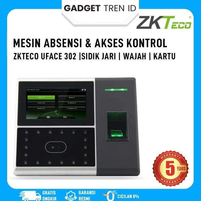 Jual [Promo] Mesin Absensi Zkteco Uface 302 | Sidik Jari | Wajah | Garansi 5 Tahun | Shopee ...