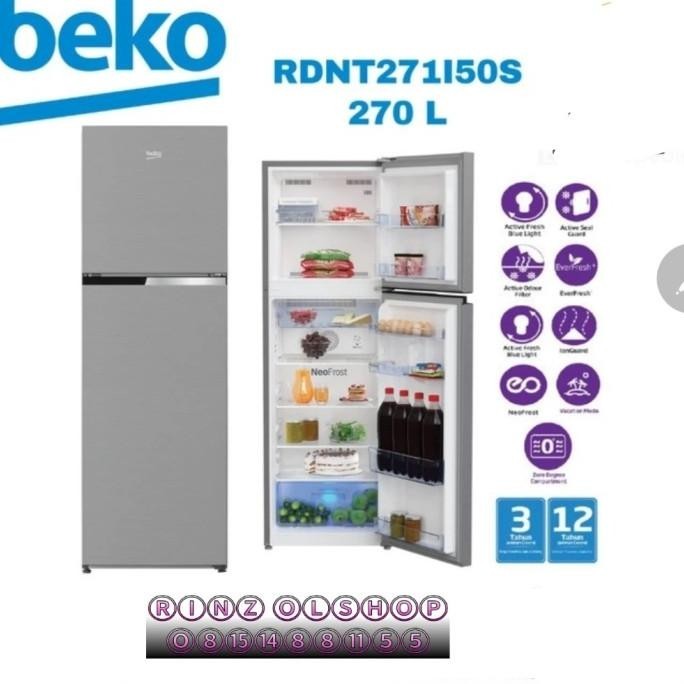 Jual [Promo] Kulkas 2 Pintu Beko Rdnt271I50S Kulkas 2 Door 270 Liter ...