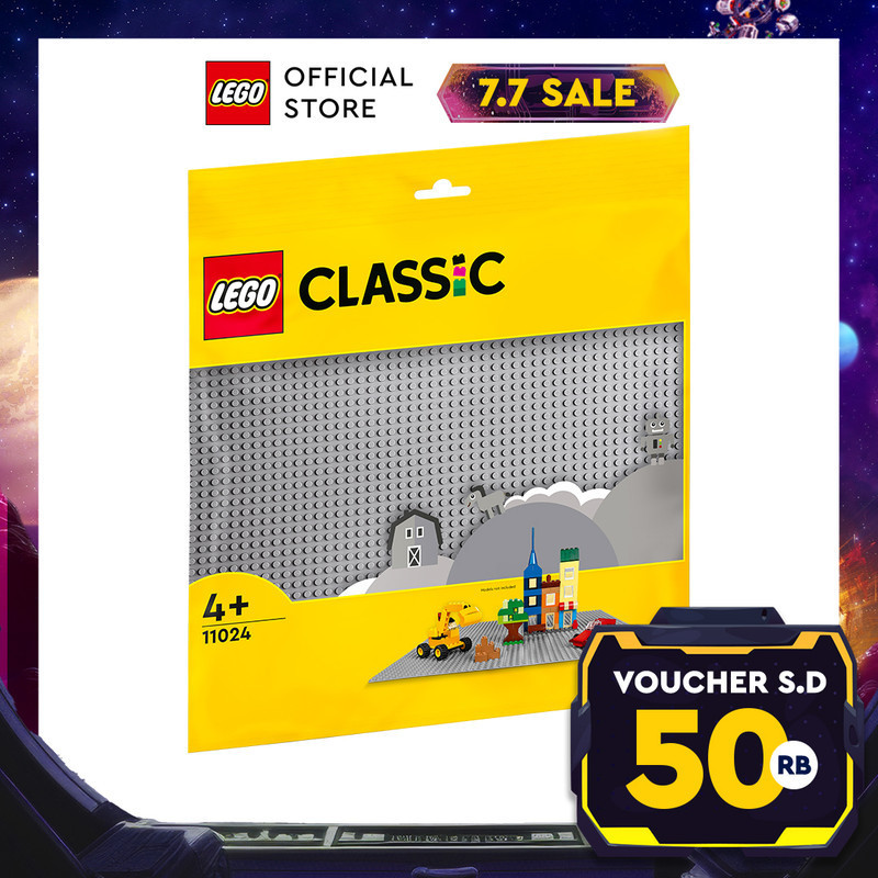 Jual LEGO Classic 11024 Grey Baseplate Building Kit for Kids (1 Piece ...