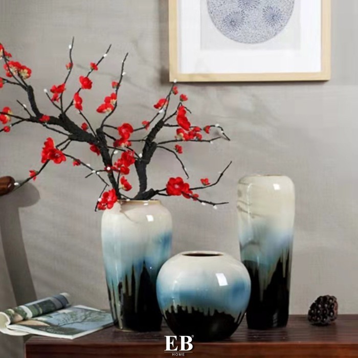 Jual Gra Pajangan Meja / Guci Keramik / Modern Ceramic Vase Eb Home 387 ...