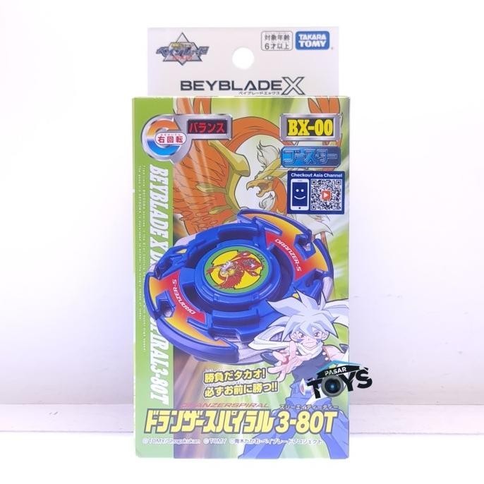 Jual BeybladeX Beyblade X Dranzer Spiral 3-80 Booster BX-00 Takara Tomy | Shopee Indonesia