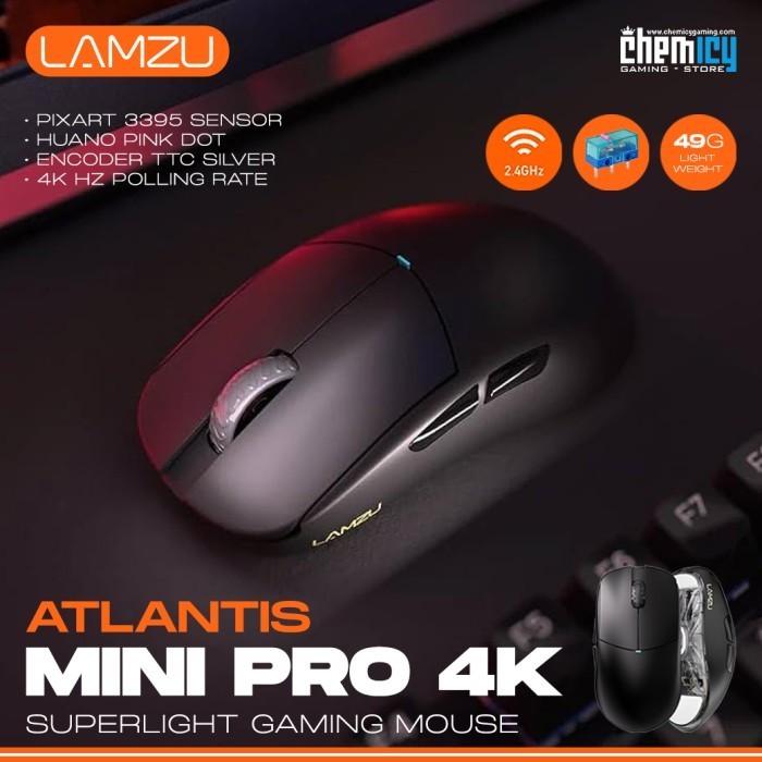 Jual Lamzu Atlantis Mini Pro 4K LIghtweight Gaming Mouse | Shopee Indonesia