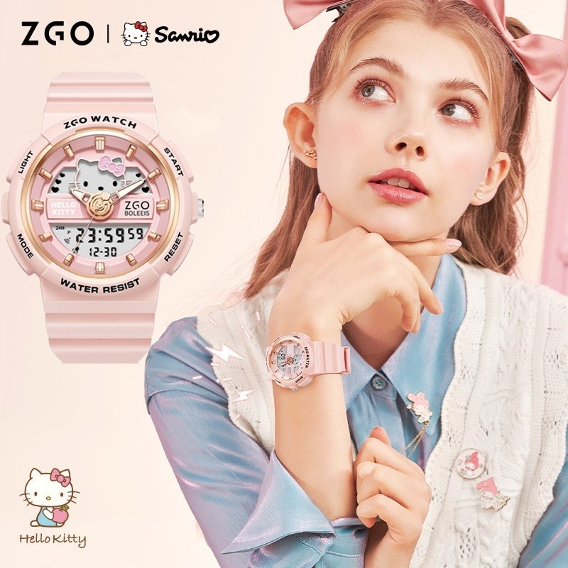 Jual Sanrio Jam Tangan Hello Kitty Cinnamoroll Jam Alarm Tahan Air ...