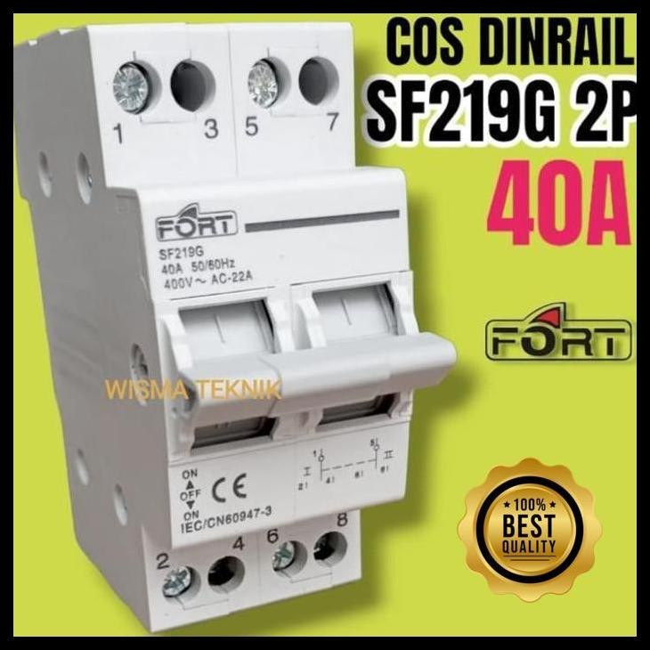 Jual Cos/Change Over Switch/Ohm Saklar Fort 2P 40A Type Sf 219G-40 | Shopee Indonesia