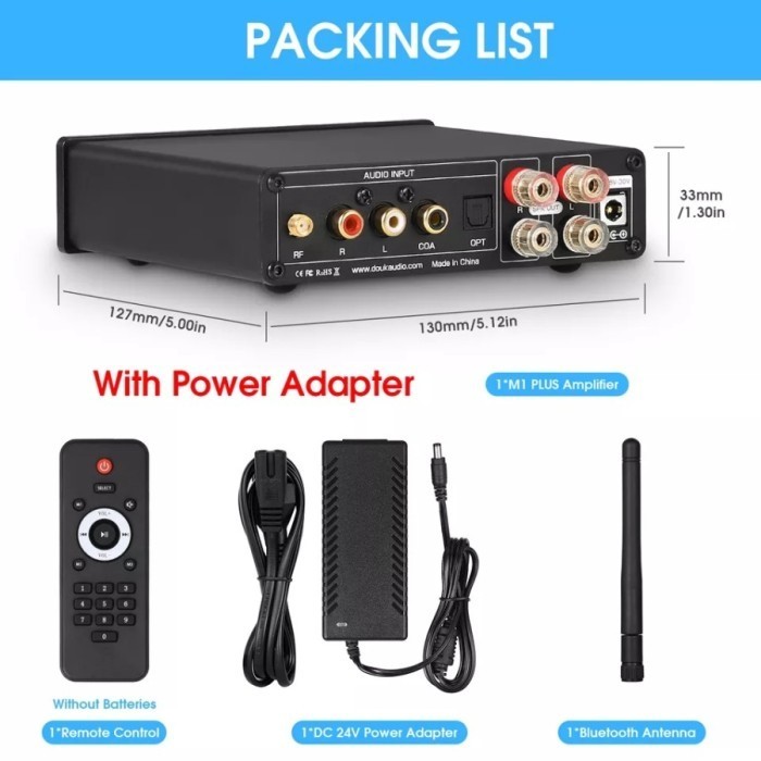 Jual Douk Audio M1 Plus 2X100W Amplifier Tpa3221 W Dac, Bt 5.0 Rec & U ...