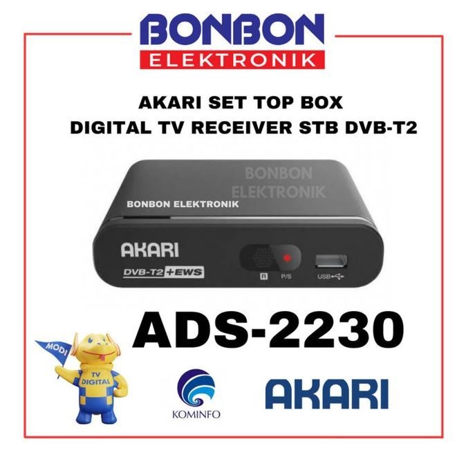 Jual Akari Set Top Box ADS-2230 Digital TV Receiver STB DVB-T2 | Shopee ...