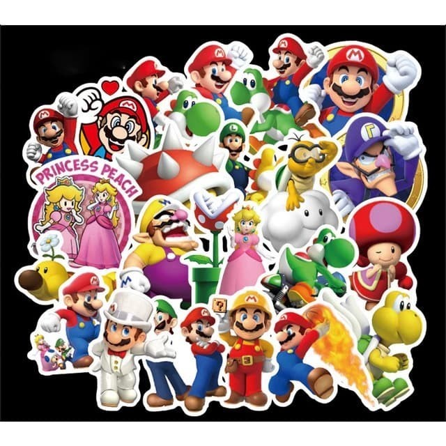 Jual Sticker Stiker Koper Gaming Super Mario Bros Nintendo Odyssey 100 ...