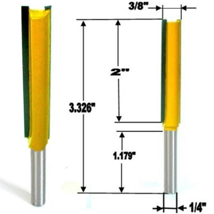 Jual Mata Router Profil Straight Bit 2" Long Straight Router As 1/4 ...