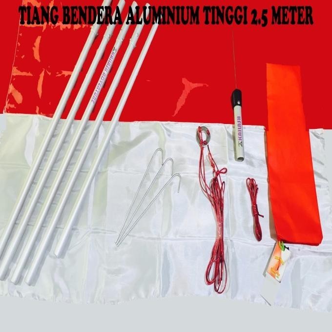 Jual Paket Tiang Bendera Bahan Aluminium Model Plug N Play | Shopee Indonesia