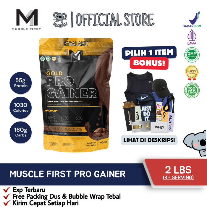 Jual Muscle First Pro Gainer 2Lbs 900 Gr Susu Gainer Mass | Shopee ...