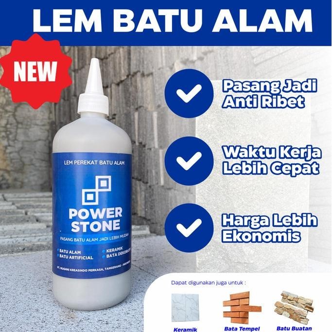 Jual POWER STONE 600gr - LEM PEREKAT BATU ALAM & BATA DEKORATIF GS ...
