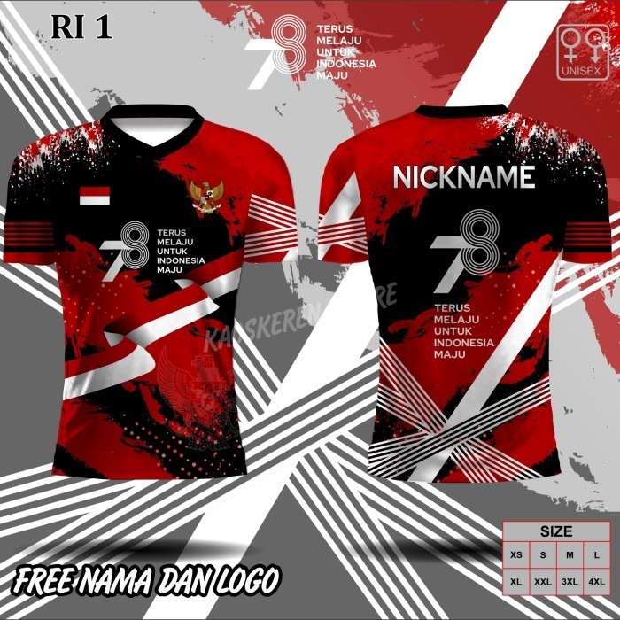 Jual kaos hut ri ke 78 Jersey kemerdekaan Indonesia 2023 baju dirgahayu | Shopee Indonesia