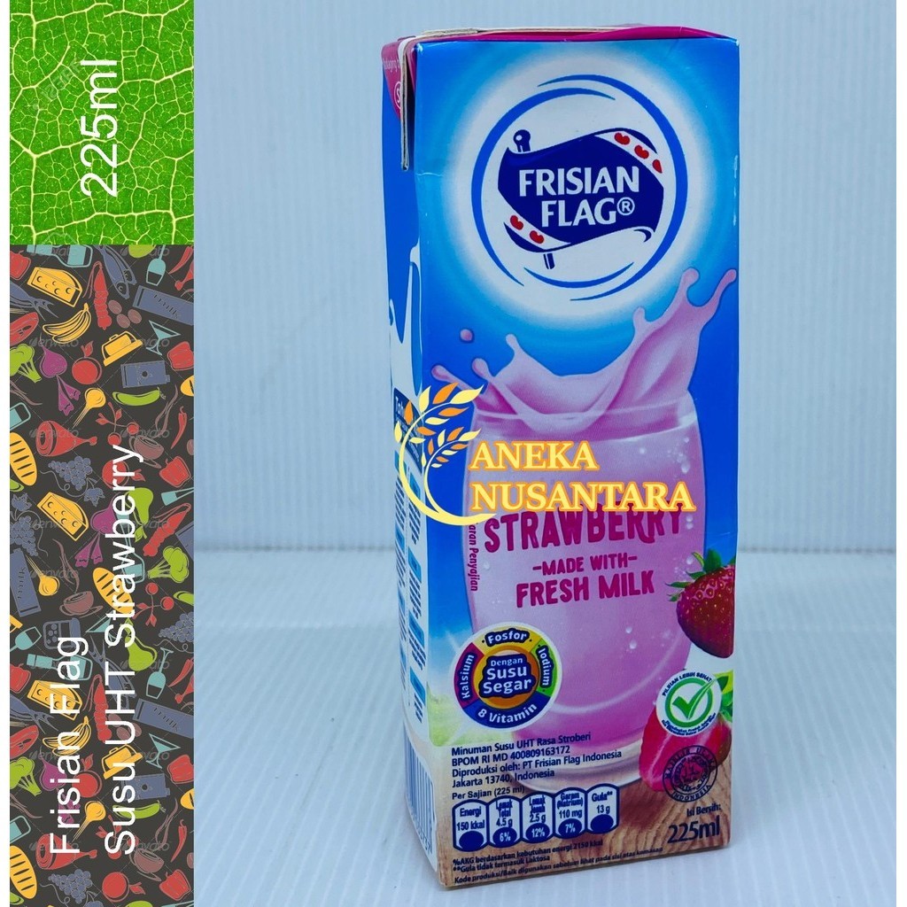 Jual Frisian Flag Purefarm Susu UHT Strawberry 225ml Susu UHT Rasa Stroberi 225 ml Susu Kotak ...