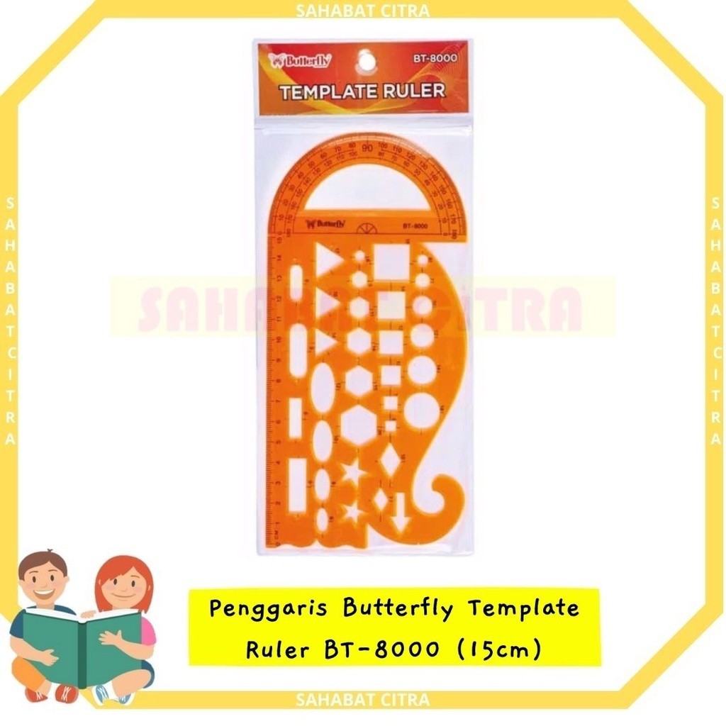 Jual PENGGARIS TEMPLATE RULER BT-8000 BUTTERFLY 标尺模板 | Shopee Indonesia