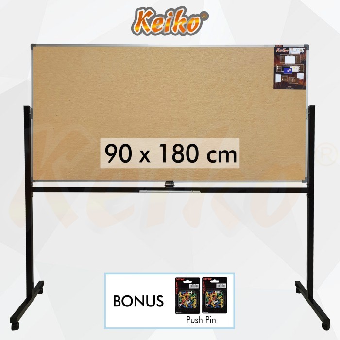 Jual Softard Cork Pin ard / Papan Mading Standing Keiko 90 x 180 cm ...