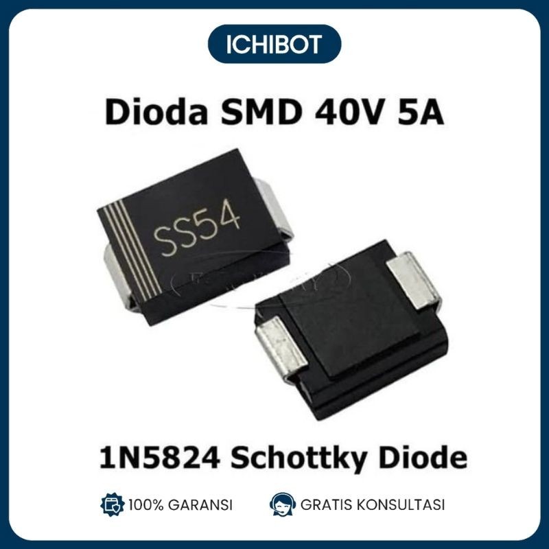 Jual SMD SS54 1N5824/SR540 Schottky rectifier diode 5A 40V SMA package | Shopee Indonesia