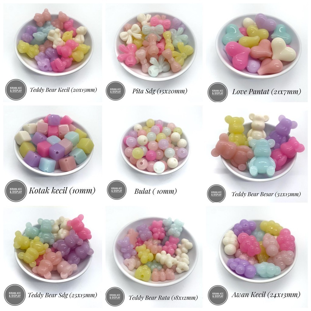 Jual 450gr Mote / Manik Korea Jelly Ice Pastel Candy Part 1 | Shopee ...