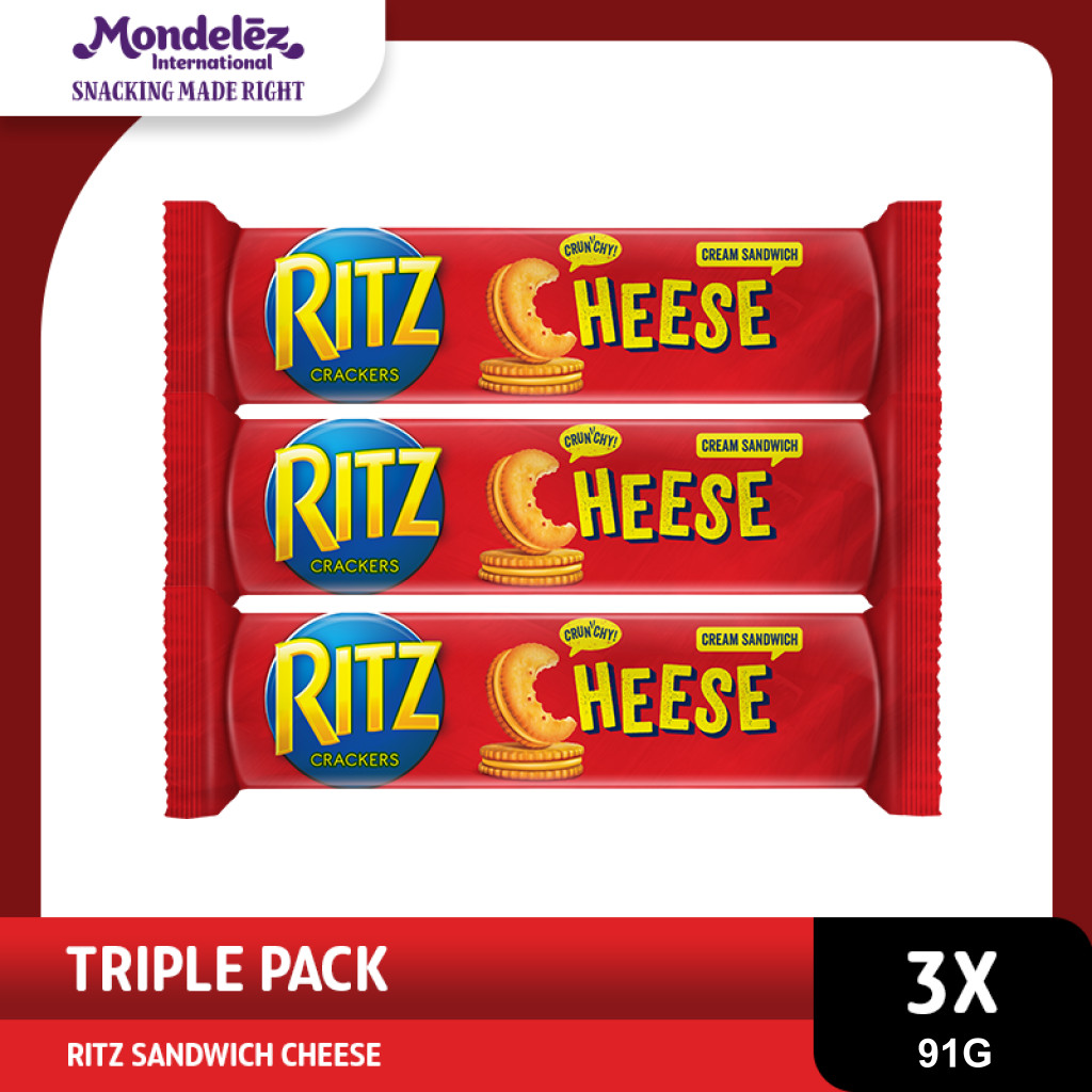 Jual Ritz Sandwich Biskuit Rasa Keju 91gr - Triple Pack | Shopee Indonesia