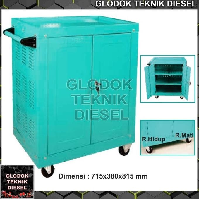 Jual Wipro Lemari Tool Cabinet Trolley Box Kit Set 3 Rak + Roda Tct 01 ...