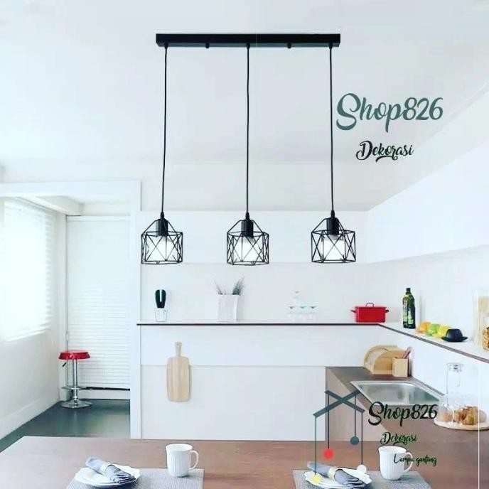 Jual LAMPU GANTUNG DAPUR MINI BAR MINIMALIS 3IN1 LC | Shopee Indonesia