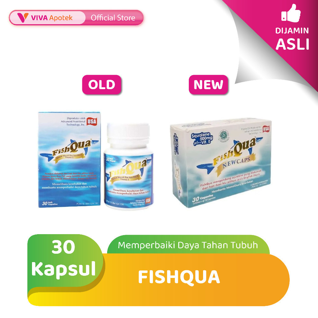 Jual Fishqua Suplemen untuk Memperbaiki Daya Tahan Tubuh (30 Kapsul ...