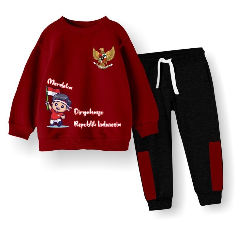 Jual Oneset Garuda Setelan Kid Kmerdekaan Indonesia Set Anak Selamat ...