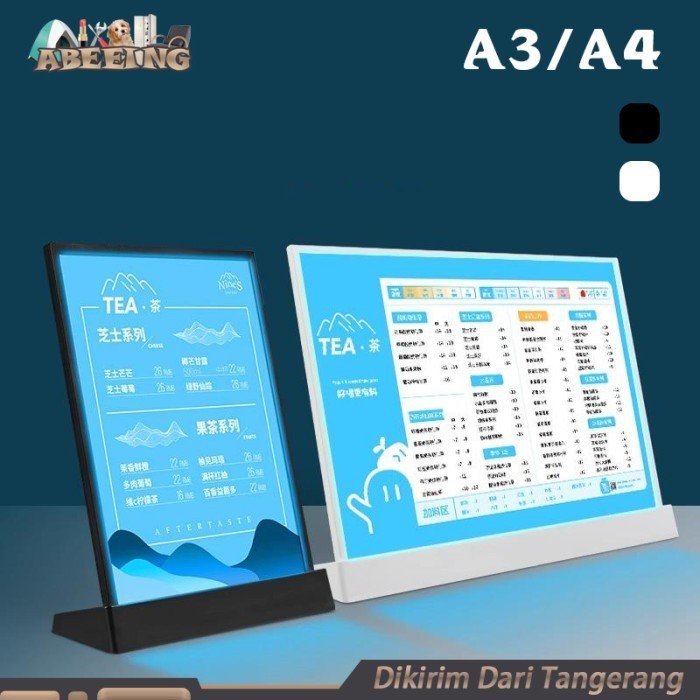 Jual Stand Menu Led Lampu Menu Board Akrilik Display Led Menu Display ...