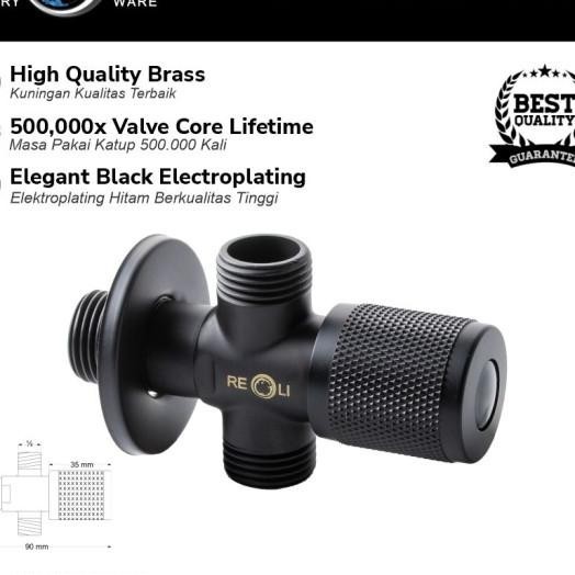 Jual Keran Kran Stop Cabang T Toilet Wc Jet Shower Bla Hitam Reoli ...