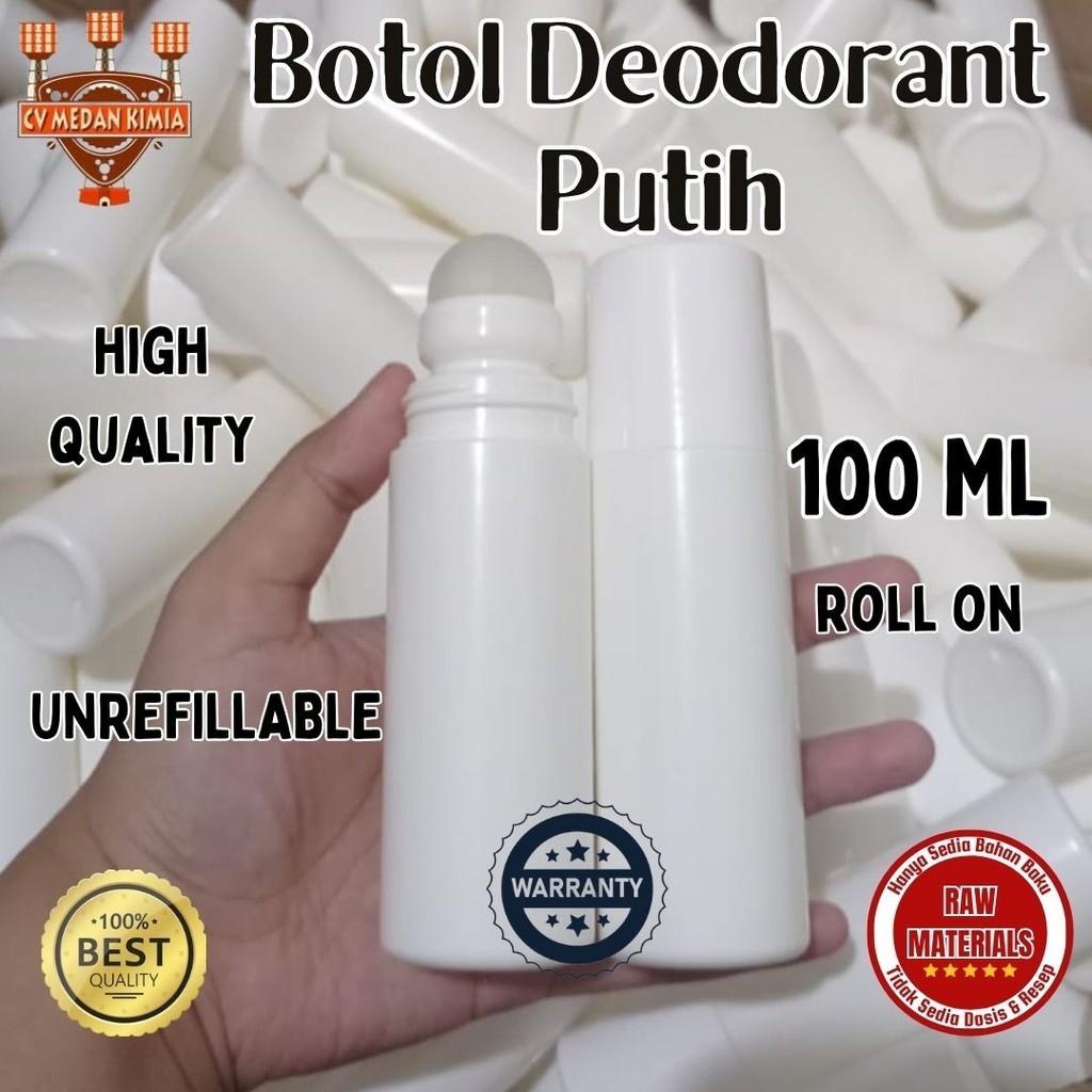 Jual Botol Deodorant Roll On Putih 100ml Botol Deodorant Putih Kosong ...