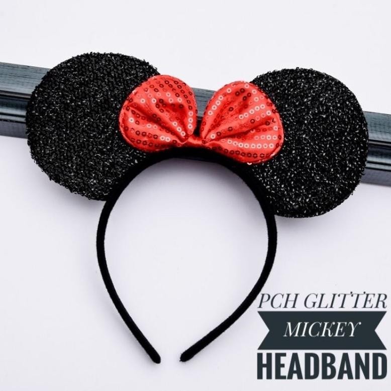 Jual Bando Mickey Mouse Glitter Jumbo / Bando Miki / Bando Mickey ...