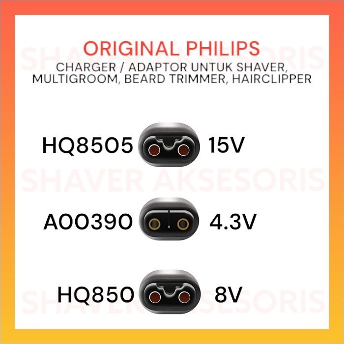Jual Philips Charger Original A00390 Hq8505 Hq850 Adaptor Shaver ...