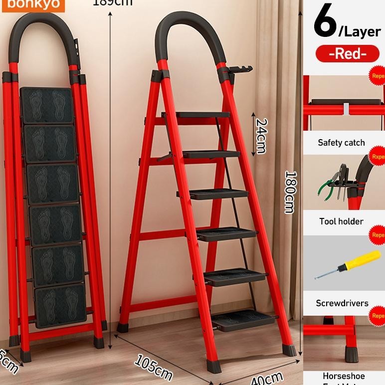 Jual Tangga 5/6 Step Rumah Lipat Tangga Besi Lipat Household Steel ...