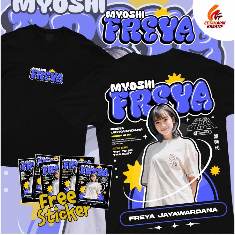 Jual (free sticker + ganci)KAOS MEMBER JKT48 MY OSHI FREYA GRAFITI EDITION - BAJU T-SHIRT VIRAL ...