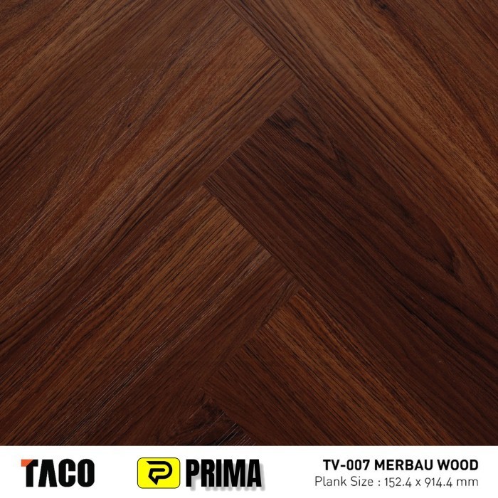 Jual Taco Lantai Vinyl 3Mm Wood Series Tv-007 Merbau Wood #10c | Shopee ...