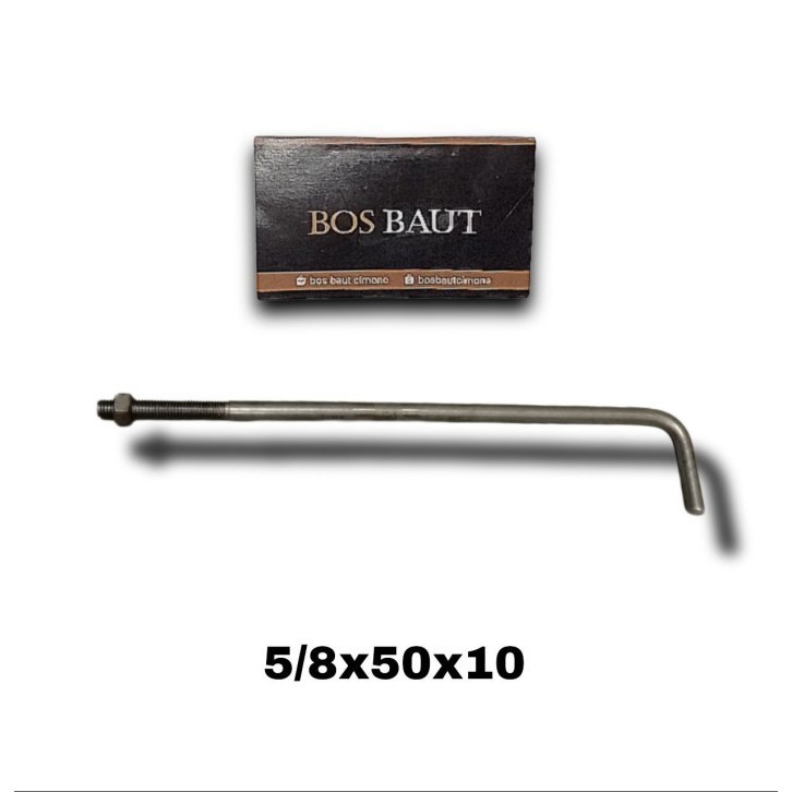 Jual ANGKUR L BESI - ANCHOR BOLT L - ANCHOR AS ST42 5/8X50CMX10CM ...