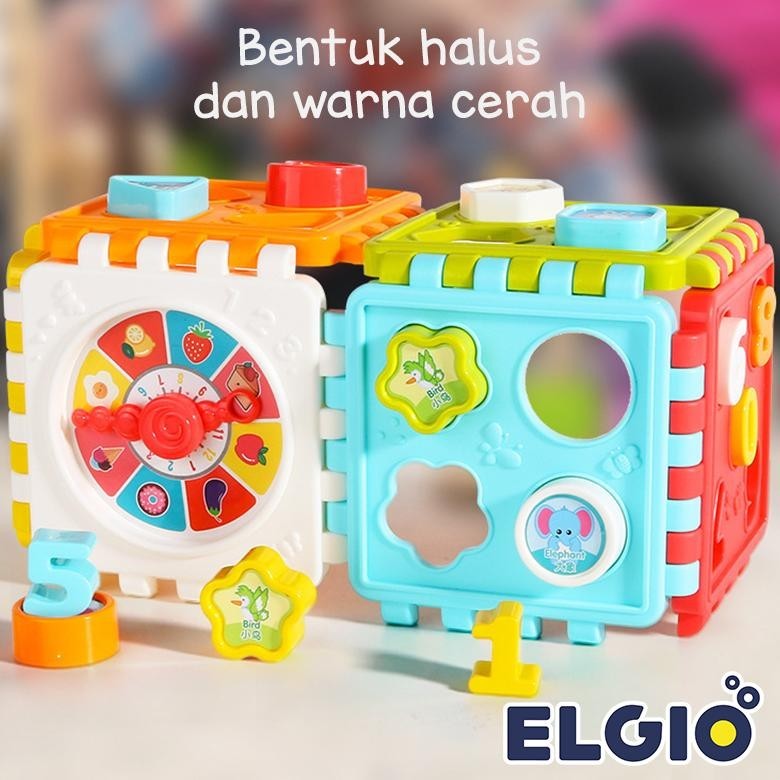 Jual Et-12 Mainan Kubus Bayi Educational Activity Cube Sorting Puzzle ...