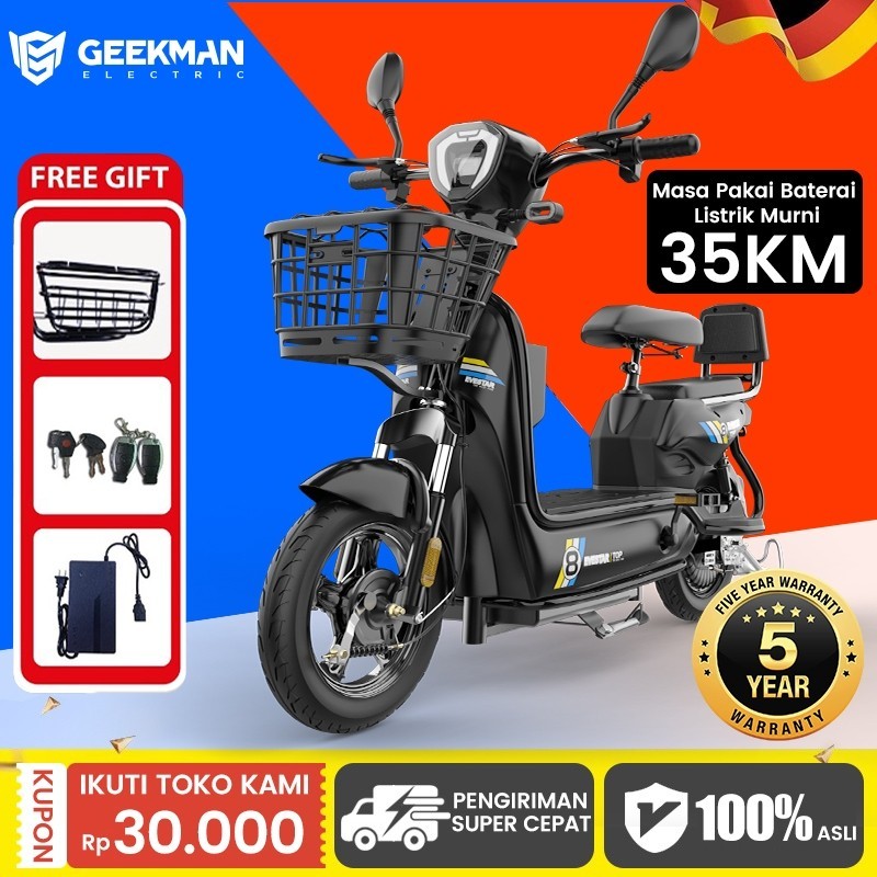 Jual Geekman Sepeda Listrik Dewasa Sepeda Listrik Murah Sepeda Motor ...